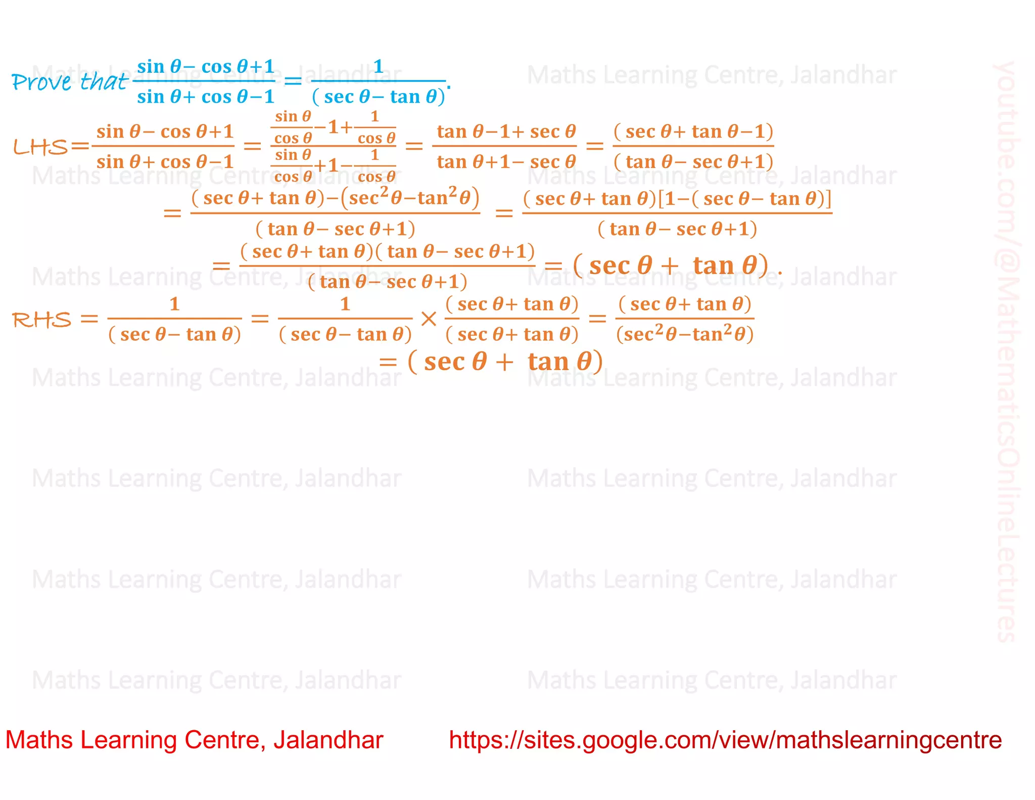Class 10 Chapter 8 Introduction To Trigonometry Trigonometric Identities Lecture 3 Pdf