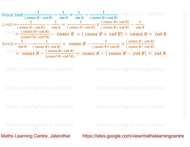Class 10 Chapter 8 Introduction to trigonometry (Trigonometric ...