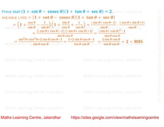 Class 10 Chapter 8 Introduction to trigonometry (Trigonometric ...
