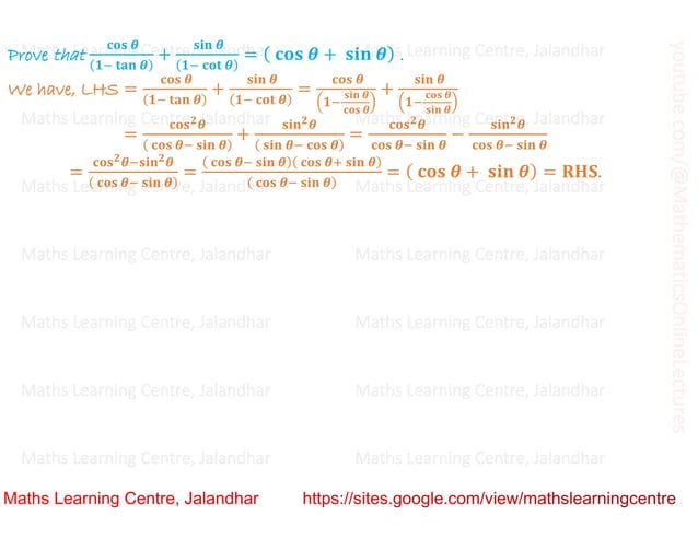 Class 10 Chapter 8 Introduction to trigonometry (Trigonometric ...