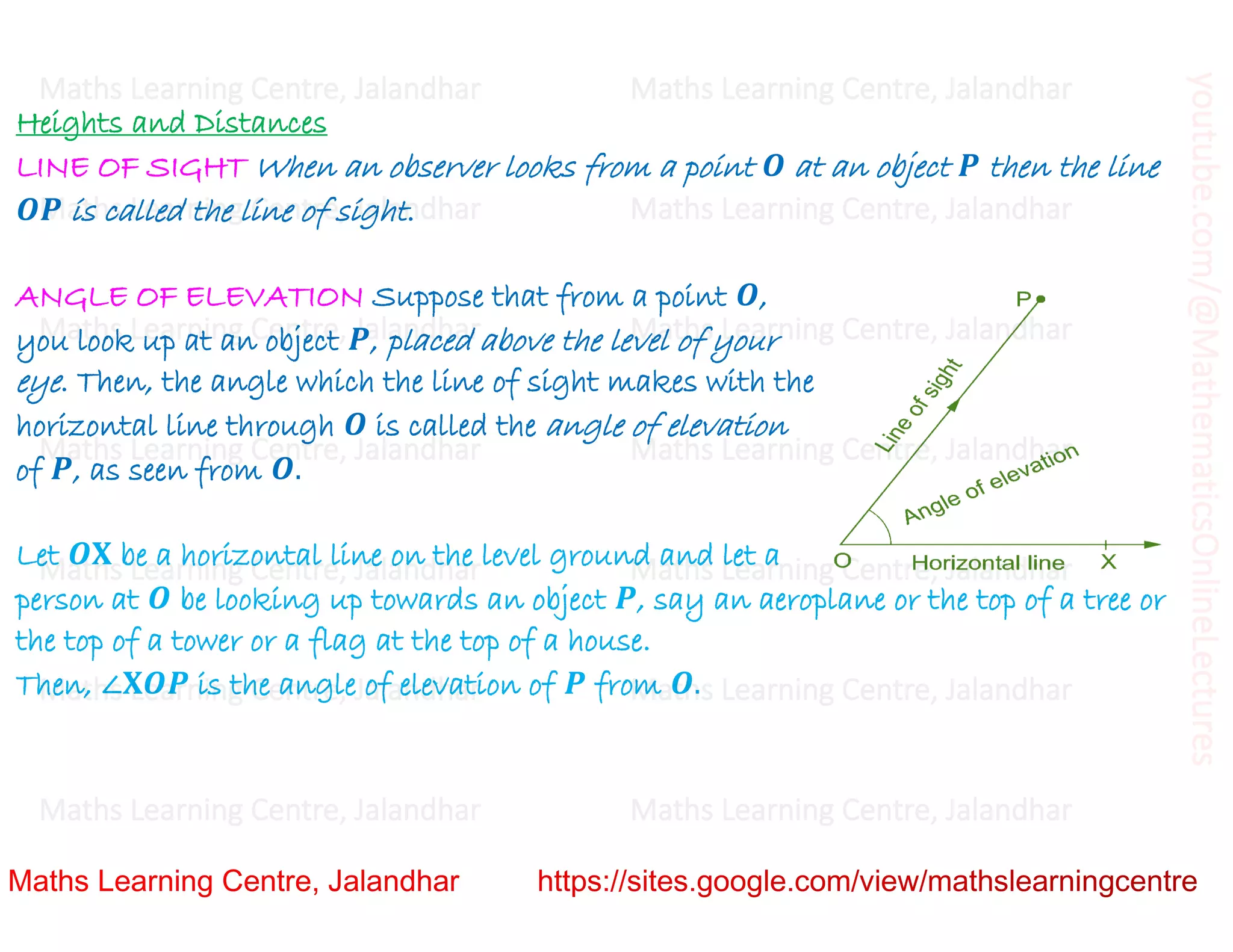 Class 10_Chapter 9_Some Applications of Trigonometry (angle of elevation and depression)_Lecture ...