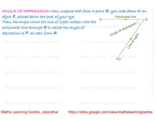 Class 10_Chapter 9_Some Applications of Trigonometry (angle of ...