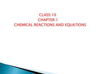 Class 10 chemical reactions and equations | PPT