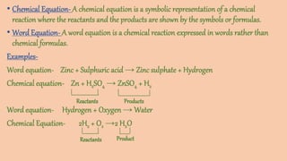 Word Equation Chemistry