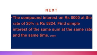 Class 10 compound interest | PPTX