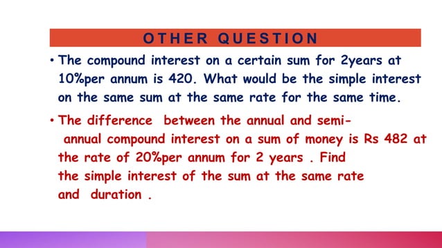 Class 10 compound interest | PPTX | Stocks and Bonds | Personal Investing