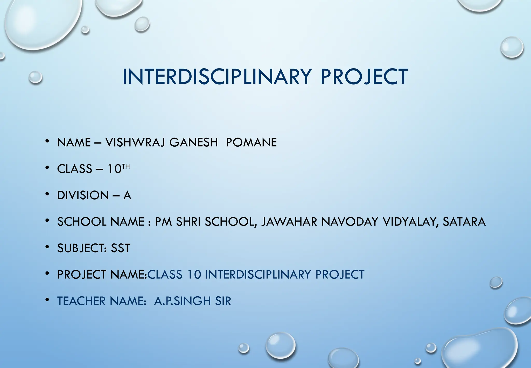 Class 10 Interdisciplinary Project.pptx