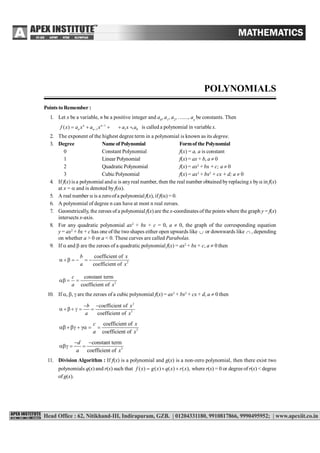 Class 10 mathematics compendium | PDF