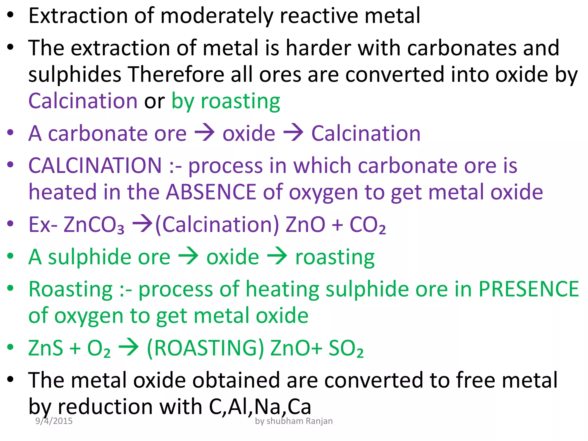 Class 10 metals and non metals notes | PPTX