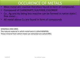 Class 10 metals and non metals notes | PPTX