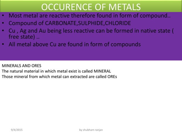Class 10 metals and non metals notes | PPTX | Chemistry | Science