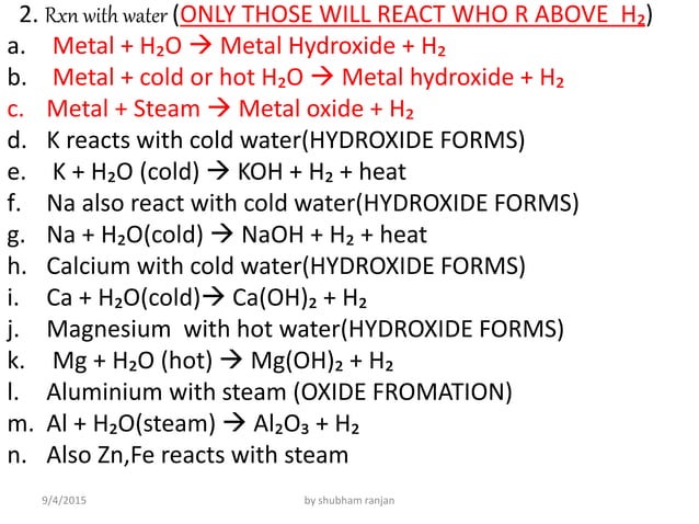 Class 10 metals and non metals notes | PPTX | Chemistry | Science