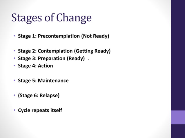 Stages of Change & Reactance in Group Work | PPTX