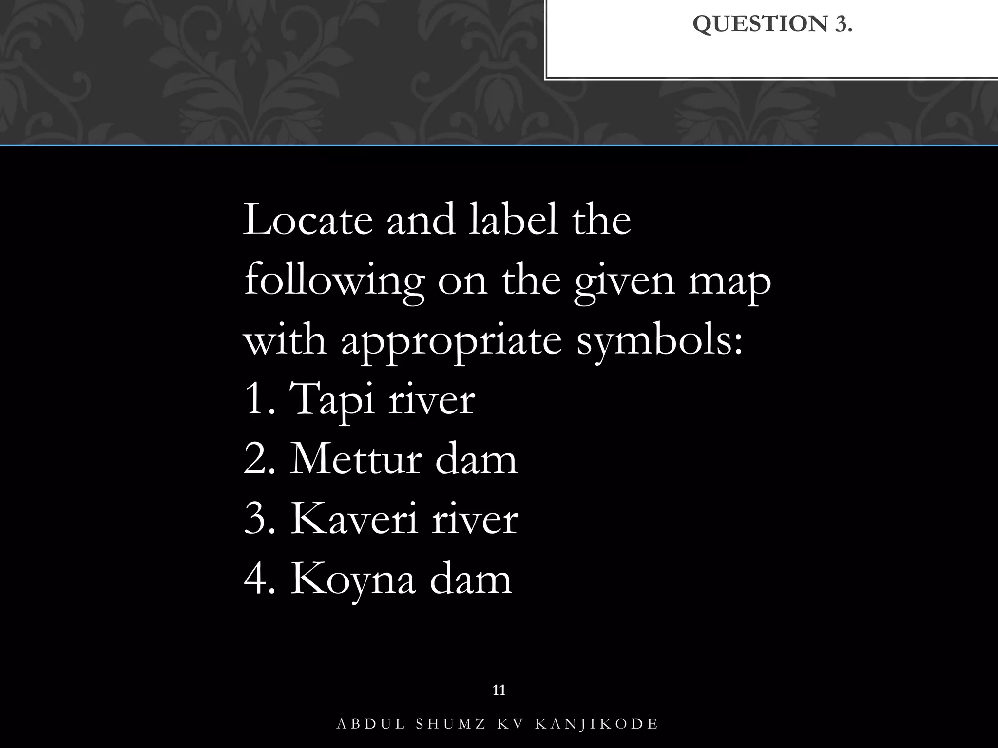 Water Resources, map practice Class 10 cbse | PDF