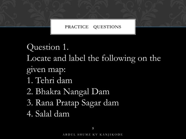 Water Resources, map practice Class 10 cbse | PDF | Geography | Science