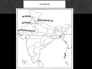 Water Resources, map practice Class 10 cbse | PDF