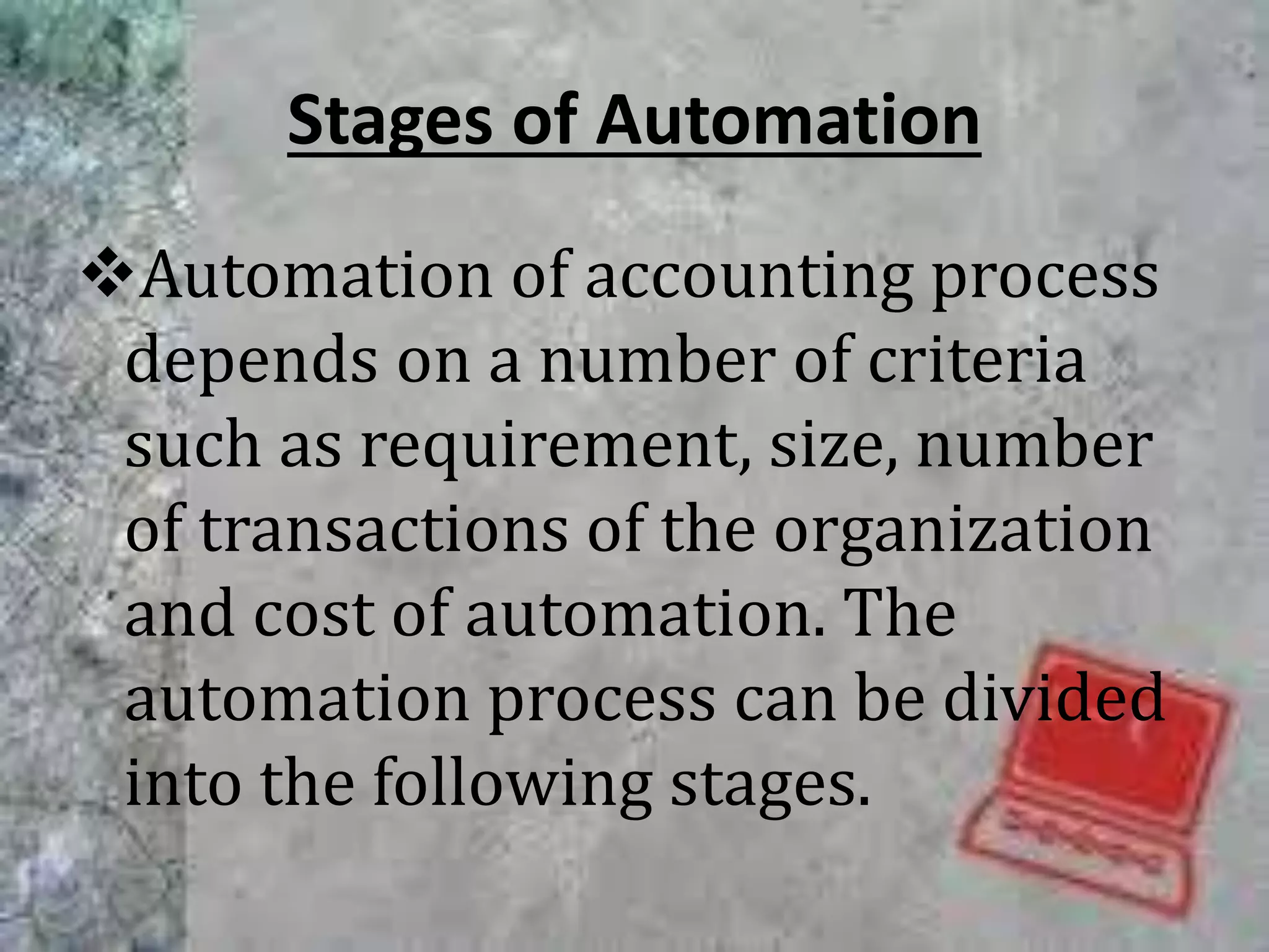 Automation of Accounting process & Advantages/Disadvantages of ...