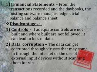 Automation of Accounting process & Advantages/Disadvantages of ...