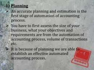 Automation of Accounting process & Advantages/Disadvantages of Computerized accounting | PPTX