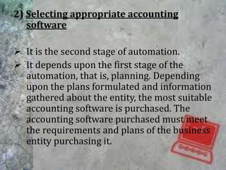 Automation of Accounting process & Advantages/Disadvantages of ...