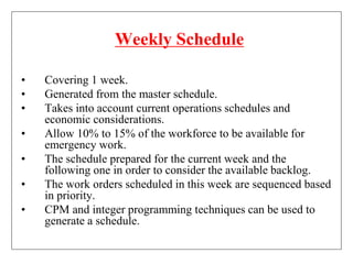 Class 11 - MAINTENANCE PLANNING AND SCHEDULING_Dr.Adel_.ppt