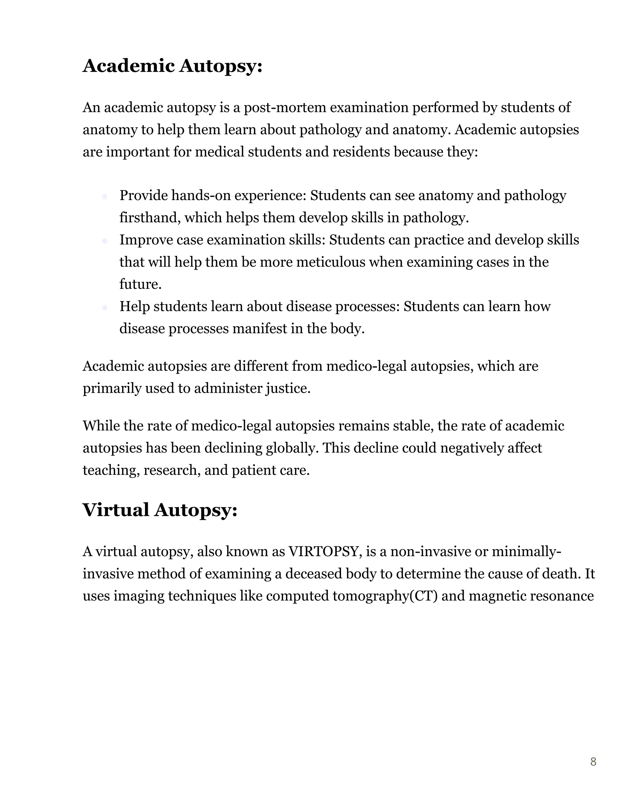 Class 11 and 12 Investigatory project on Autopsy | DOCX