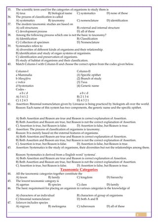 Class 11 Biology Topic Wise Line by Line Chapter 1 Living World | PDF