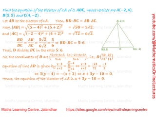 Class 11 Chapter 10 Straight Lines Equation a line (Point slope form ...