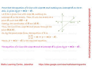 Class 11 Chapter 10 Straight Lines Equation a line (Slope intercept form) _ Lecture 3.pdf