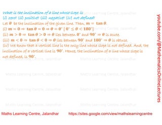 Class 11 Chapter 10 Straight Lines _ Slope of a line (Angle between ...