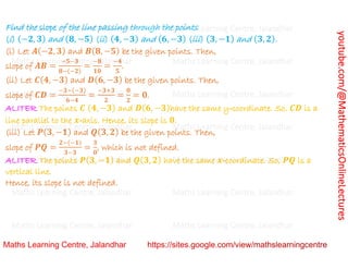 Class 11 Chapter 10 Straight Lines _ Slope of a line (Angle between ...