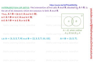Class 11_ Chapter 1_Sets (Operations on Sets) _ Lecture 3 | PPT