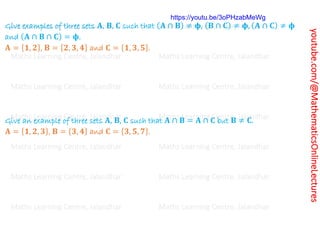 Class 11_ Chapter 1_Sets (Operations on Sets) _ Lecture 3 | PPT