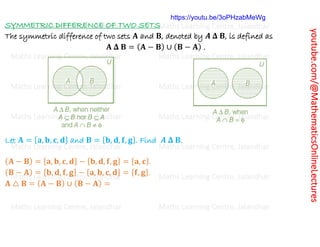 Class 11_ Chapter 1_Sets (Operations on Sets) _ Lecture 3 | PPT