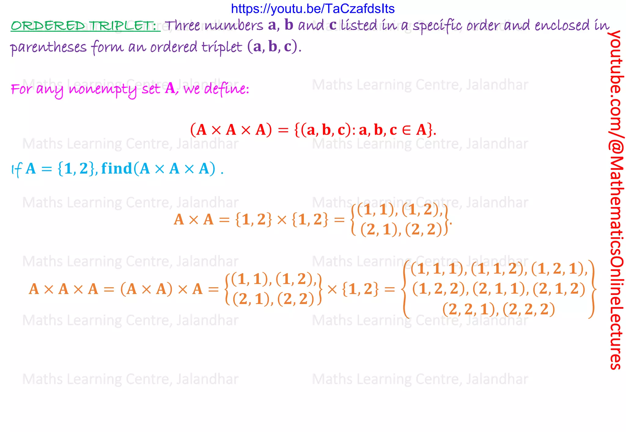 Class 11_ Chapter 2_Relations and Functions (Ordered Pair and Cartesian ...