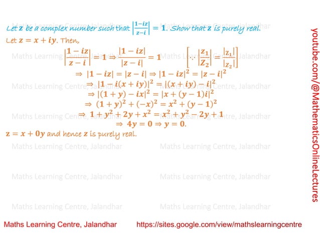 Class 11 Chapter 5 Complex Numbers And Quadratic Equations Modulus And Conjugate Lecture 2pdf