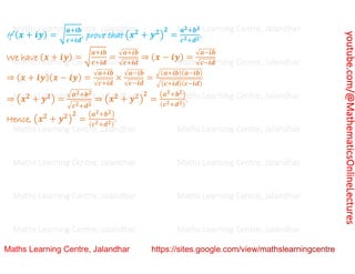 Class 11 Chapter 5 Complex Numbers and Quadratic Equations (Modulus and conjugate) Lecture 2.pdf
