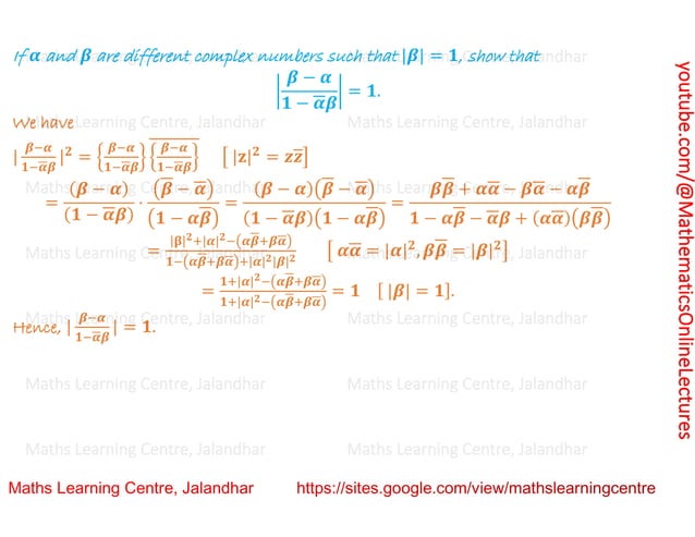 Class 11 Chapter 5 Complex Numbers And Quadratic Equations Modulus And Conjugate Lecture 2pdf