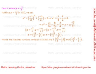 Class 11 Chapter 5 Complex Numbers and Quadratic Equations (Modulus and conjugate) Lecture 2.pdf