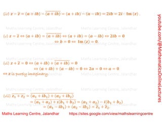 Class 11 Chapter 5 Complex Numbers and Quadratic Equations (Modulus and conjugate) Lecture 2.pdf