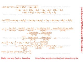 Class 11 Chapter 5 Complex Numbers and Quadratic Equations (Modulus and conjugate) Lecture 2.pdf