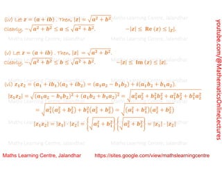 Class 11 Chapter 5 Complex Numbers and Quadratic Equations (Modulus and conjugate) Lecture 2.pdf
