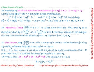 Class 11 Chapter 5 Complex Numbers (applications to geometry)Lecture 9.pdf