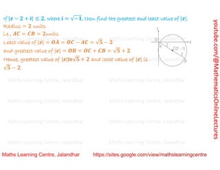 Class 11 Chapter 5 Complex Numbers (applications to geometry)Lecture 9.pdf