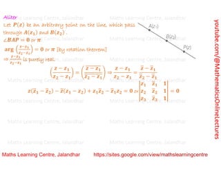 Class 11 Chapter 5 Complex Numbers (applications to geometry)Lecture 9.pdf