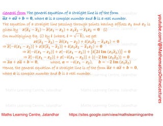 Class 11 Chapter 5 Complex Numbers (applications to geometry)Lecture 9.pdf