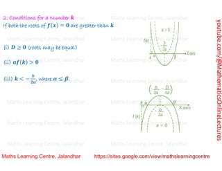 Class 11 Chapter 5 Quadratic Equations (graphs and location of roots)Lecture 7.pdf | Free Download