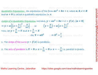 Class 11 Chapter 5 Quadratic Equations (graphs and location of roots)Lecture 7.pdf