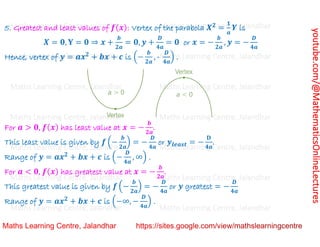 Class 11 Chapter 5 Quadratic Equations (graphs and location of roots)Lecture 7.pdf | Free Download