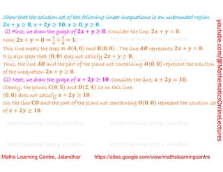 Class 11_ Chapter 6 _Linear Inequations_ linear inequations in two ...